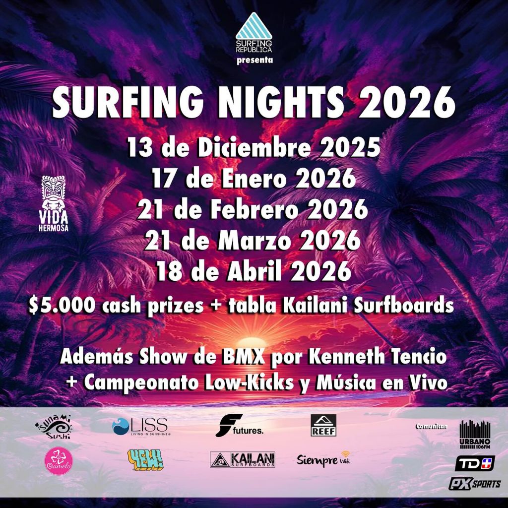 Surfing Nights Series 2025-2026 | Vida Hermosa, Playa Hermosa - Where ...